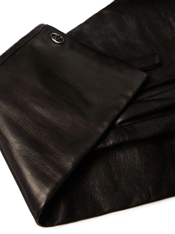 Valentino Garavani Vlogo Signature Leather Gloves