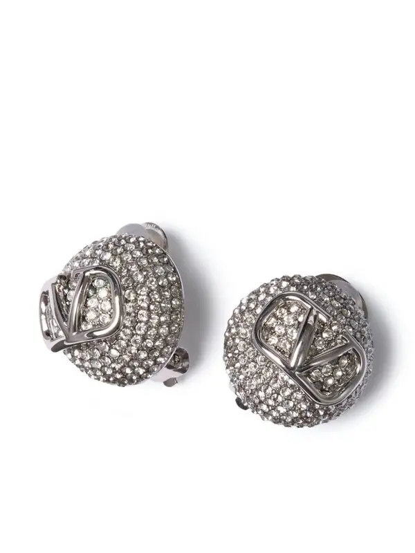 Valentino Garavani Vlogo Signature Clip-on Earrings - Silver