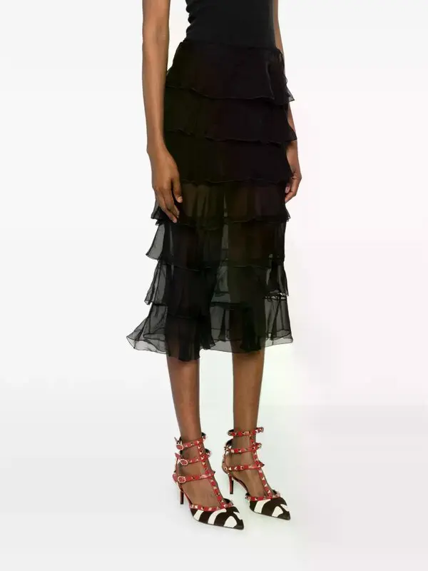 Valentino Garavani Ruffled Midi Skirt