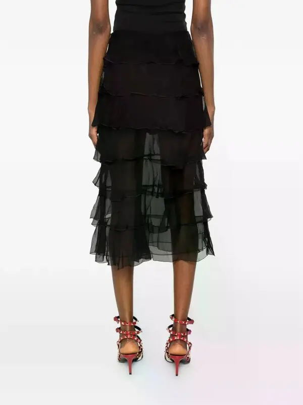 Valentino Garavani Ruffled Midi Skirt
