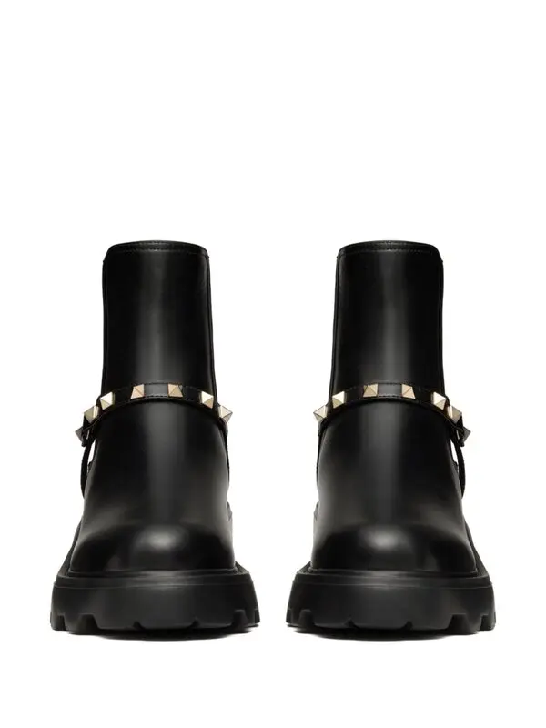 Valentino Garavani 55mm Rockstud Beatle Boots - Black
