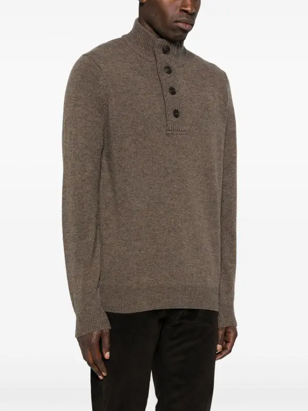 Barbour Logo-patch Wool Sweater - Brown