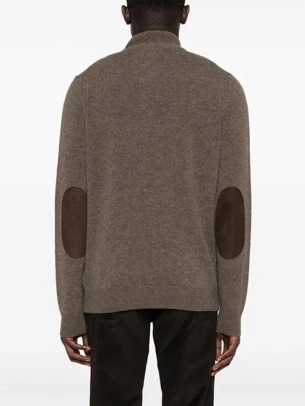 Barbour Logo-patch Wool Sweater - Brown