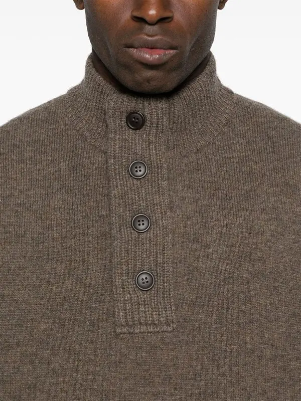 Barbour Logo-patch Wool Sweater - Brown