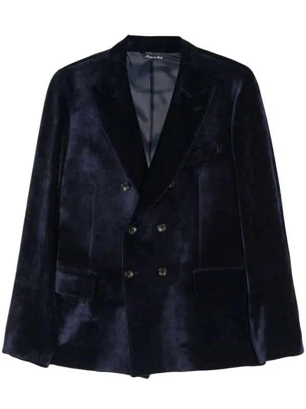 REVERES 1949 Velvet Blazer - Blue