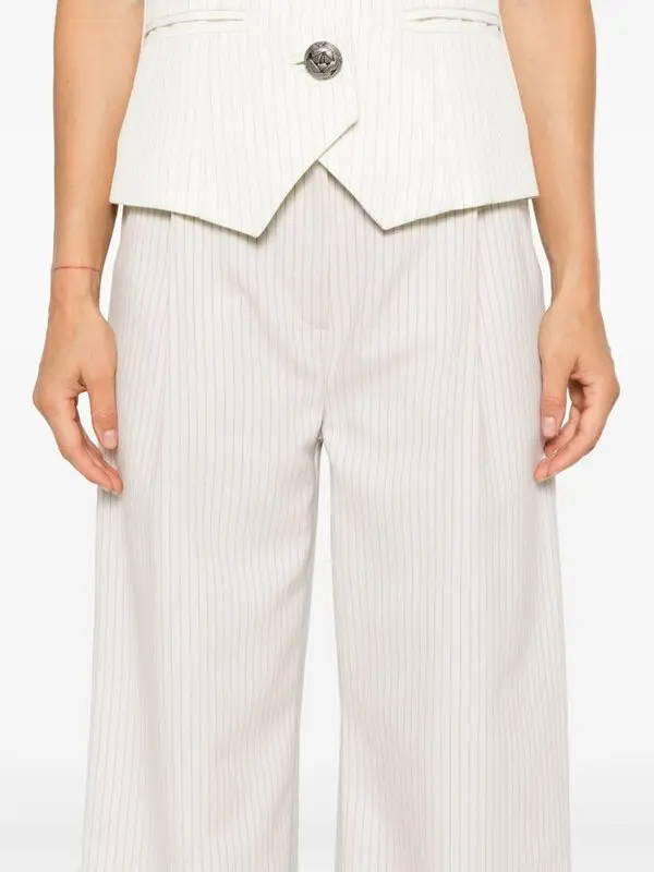 MITILIANE COUTURE Pinstriped Wide-leg Trousers