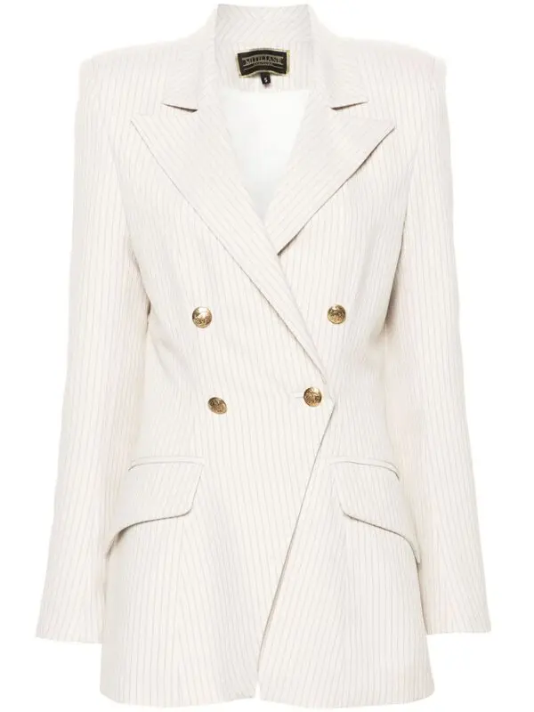 MITILIANE COUTURE Striped Double-breasted Blazer