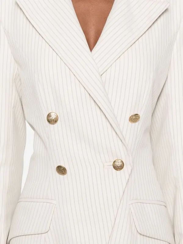 MITILIANE COUTURE Striped Double-breasted Blazer