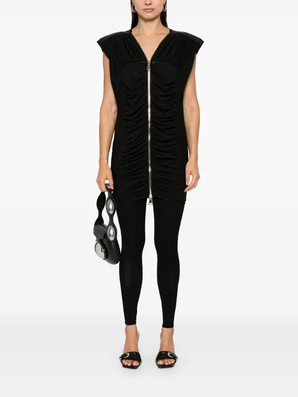 MITILIANE COUTURE Leather-trimmed Top