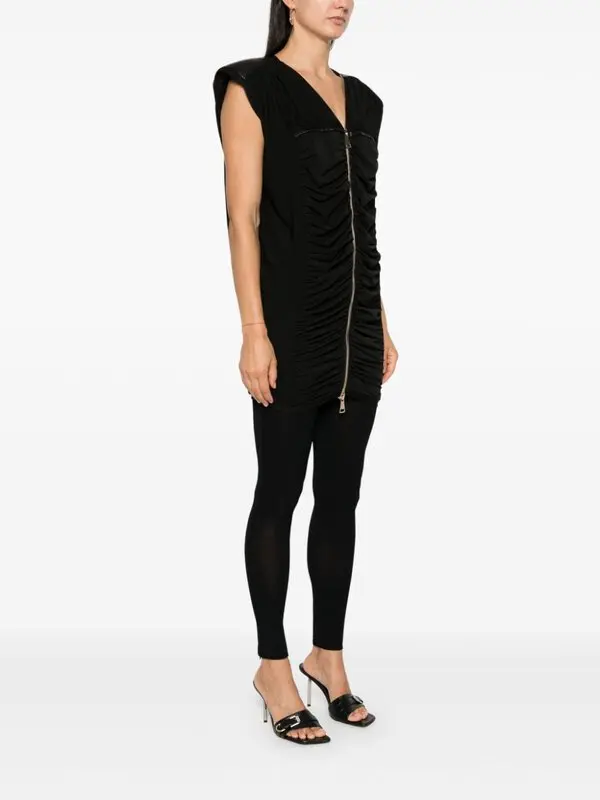 MITILIANE COUTURE Leather-trimmed Top