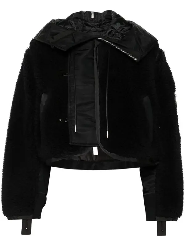 Sacai Fleece-texture Jacket - Black