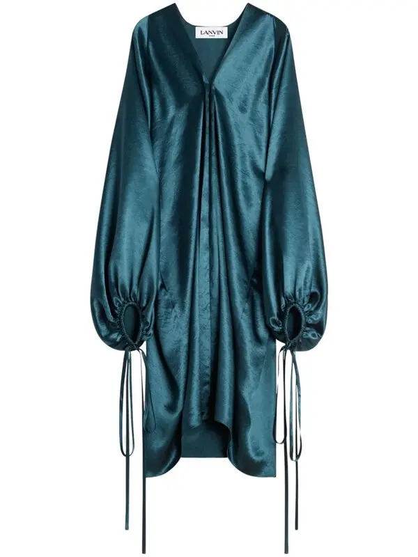 LANVIN Satin-finish Midi Dress