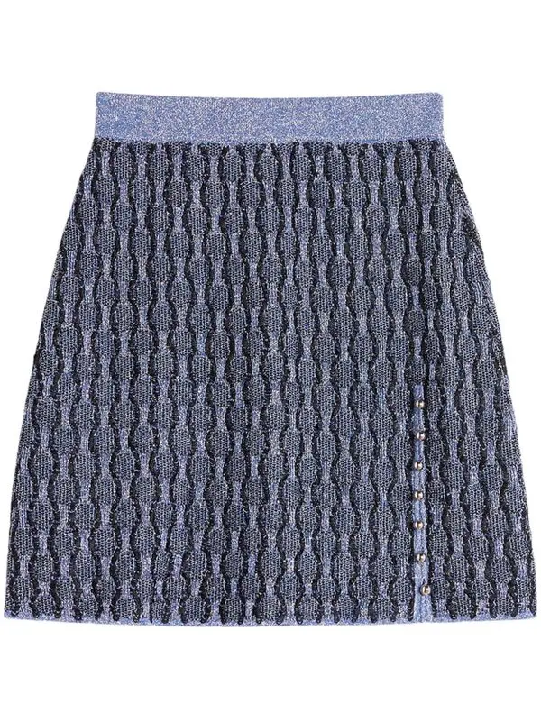 LANVIN Intarsia Knit Mini Skirt