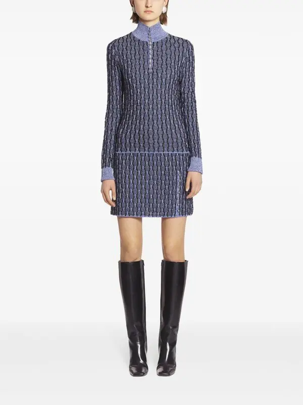 LANVIN Intarsia Knit Mini Skirt