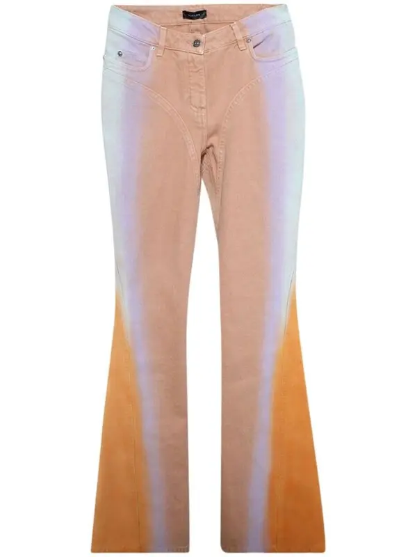 MUGLER Gradient-effect Flared Jeans