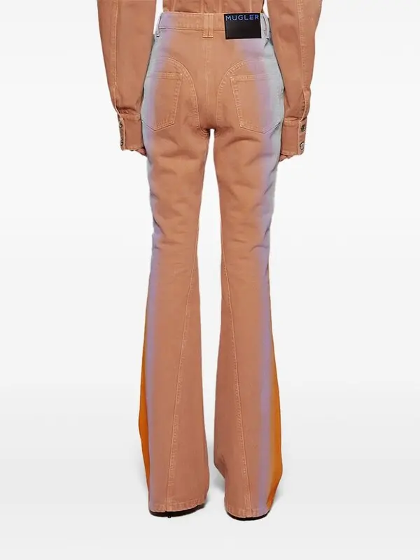 MUGLER Gradient-effect Flared Jeans