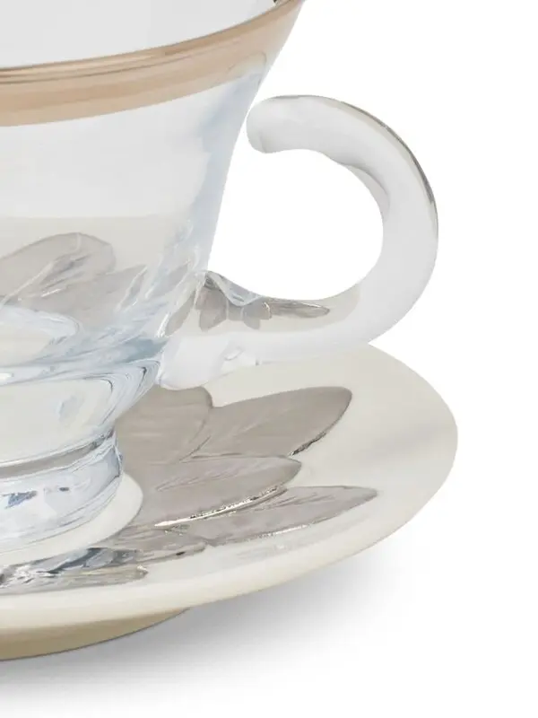 VILLARI Peacock Cappuccino Cup And Saucer