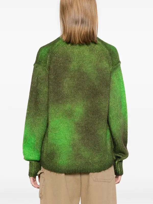Acne Studios Sprayed Cardigan - Green | Editorialist