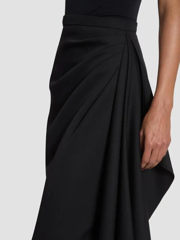 Erdem Draped Midi Pencil Skirt