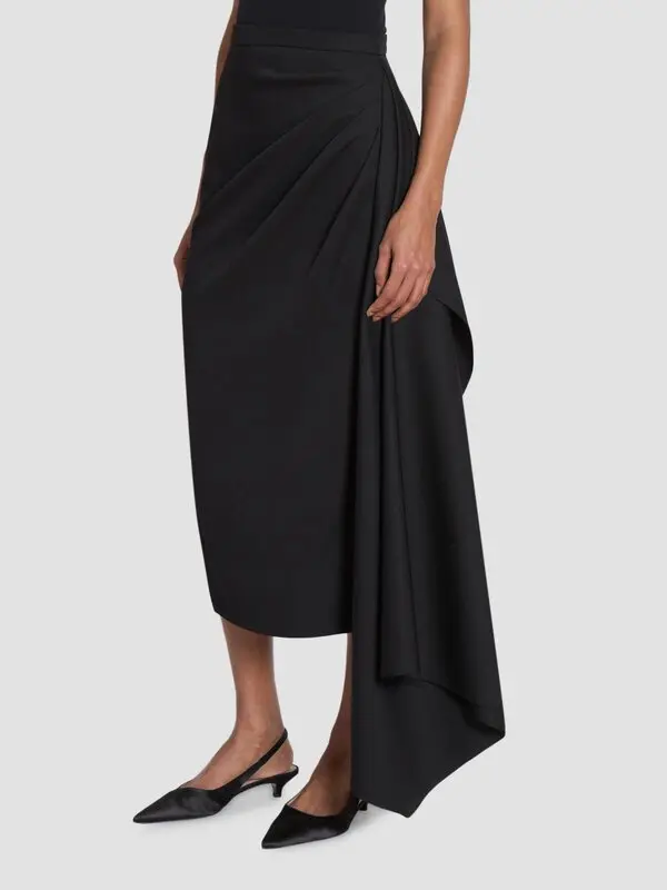 Erdem Draped Midi Pencil Skirt