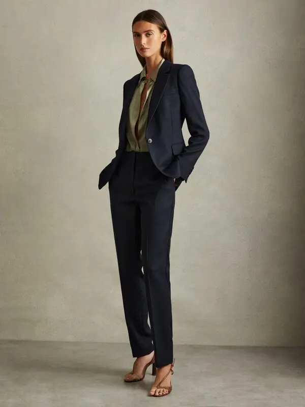 REISS Hallie Textured Slim Fit Suit Trousers