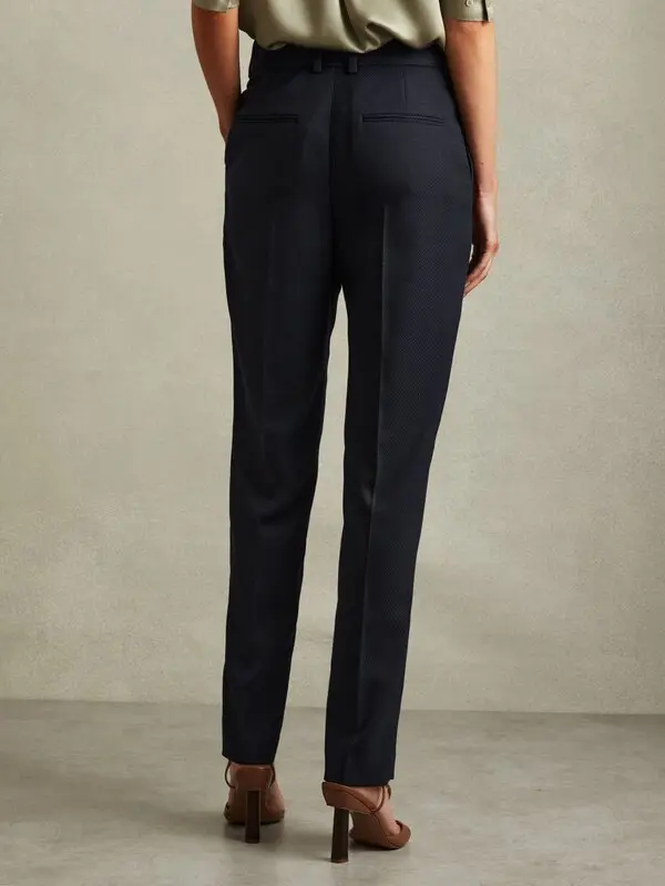 REISS Hallie Textured Slim Fit Suit Trousers