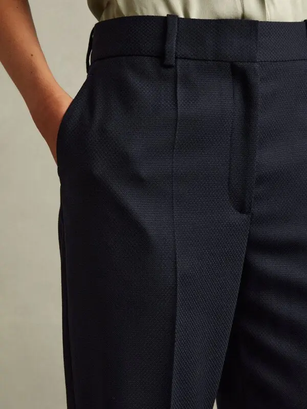 REISS Hallie Textured Slim Fit Suit Trousers