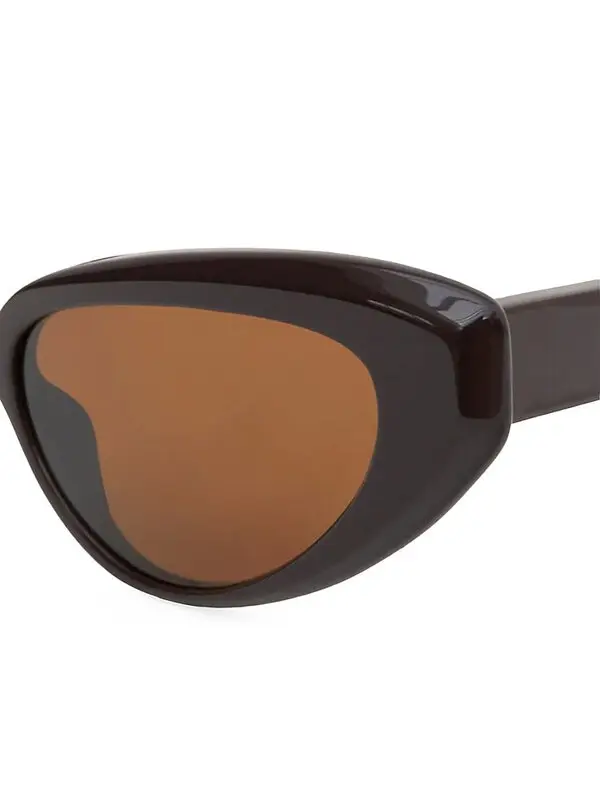Kimeze Zawe 56mm Cat-Eye Sunglasses - Chocolate Dark Orange  display picture 1