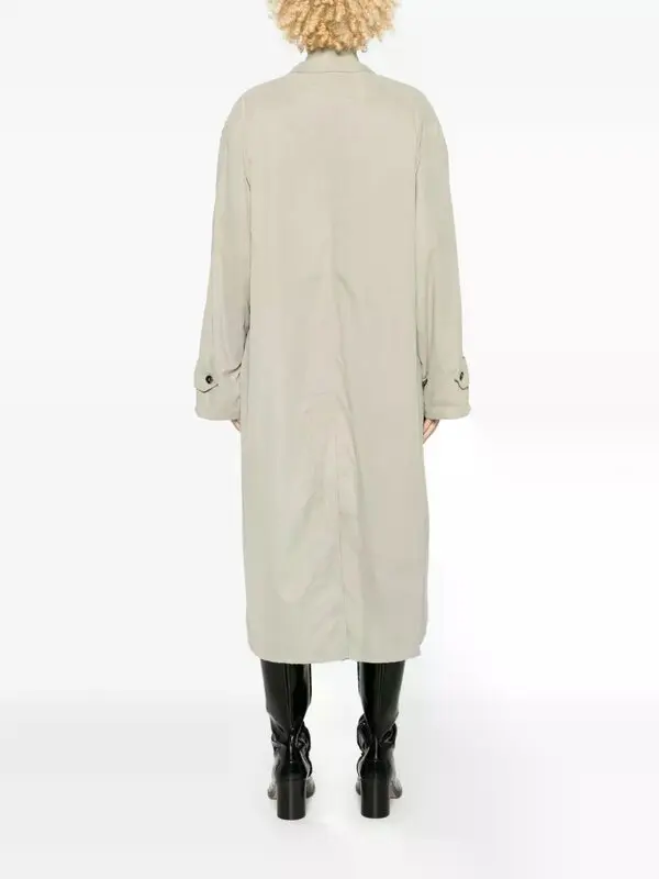 MAISON MARGIELA Four-stitch Logo Trench Coat - Neutrals