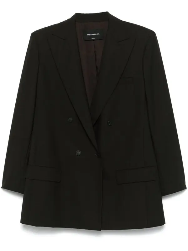 Fabiana Filippi Double-breasted Blazer - Brown