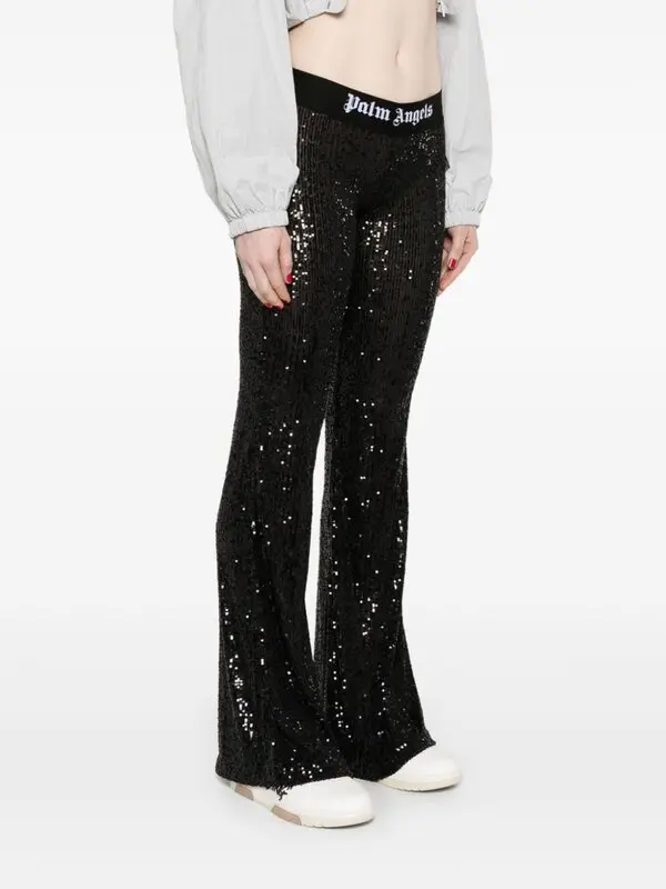 Palm Angels Logo-tape Trousers - Black
