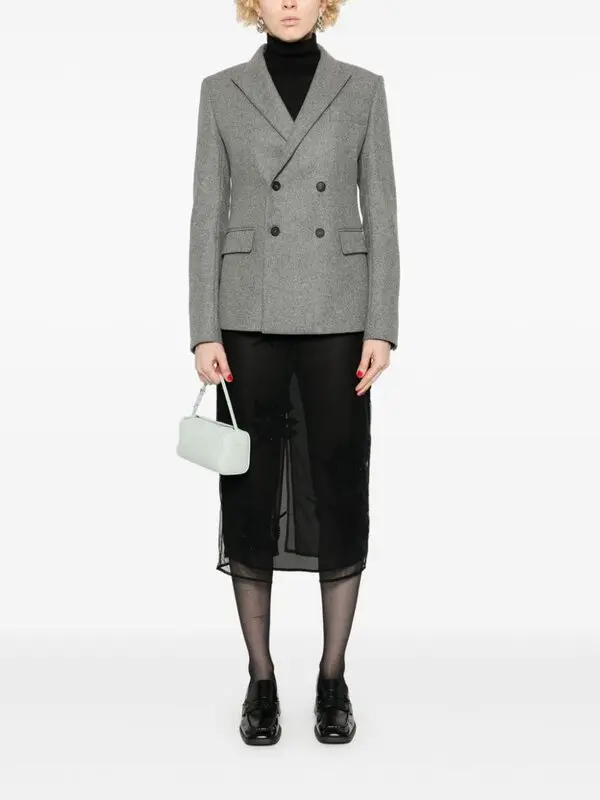 Fabiana Filippi Double-breasted Flannel Blazer