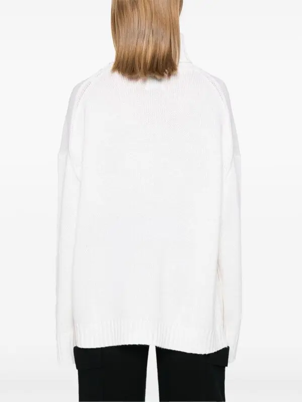 ALLUDE Roll Neck Virgin Wool-cashmere Blend Sweater