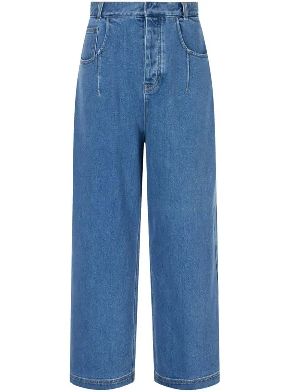 STUDIO TOMBOY Patch-pocket Wide-leg Jeans