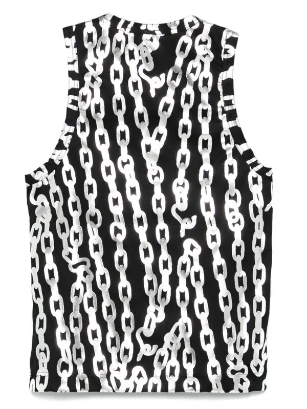 Comme Des Garçons Chain-link Print Tank Top