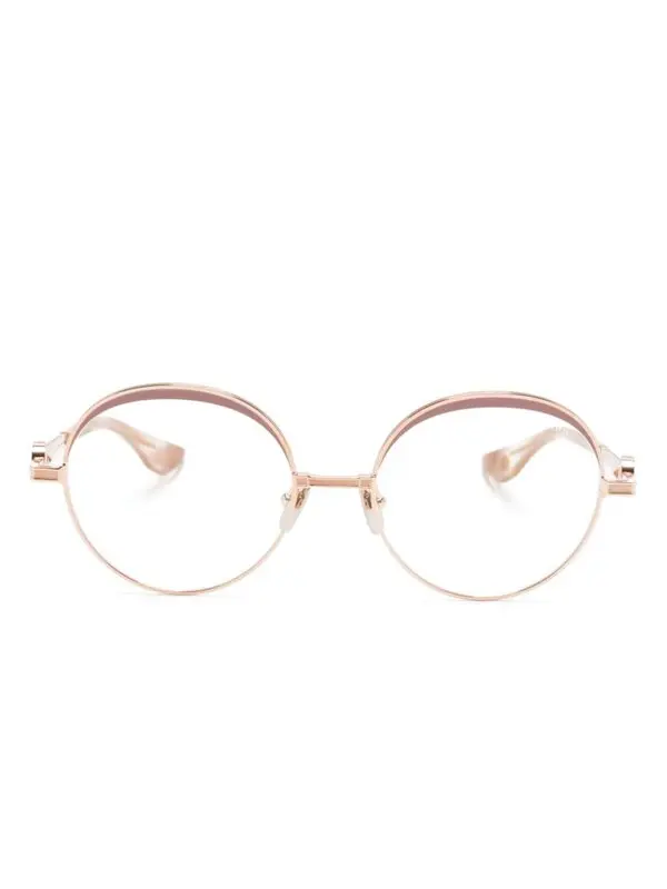 Dita Round-frame Glasses - Metallic