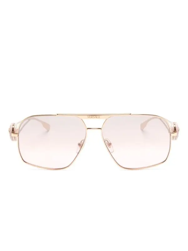 Versace Medusa Pilot-frame Sunglasses - Gold