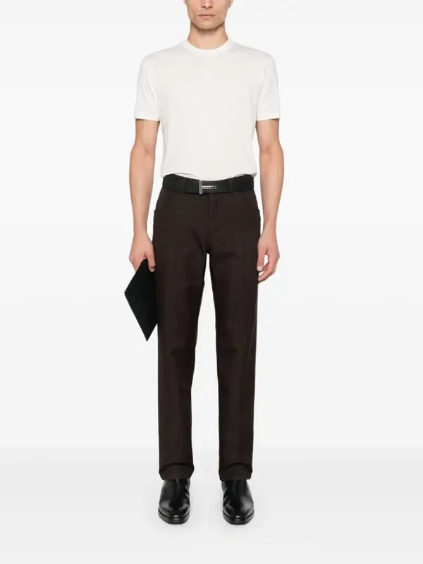 TOM FORD Crew Neck T-shirt - Neutrals