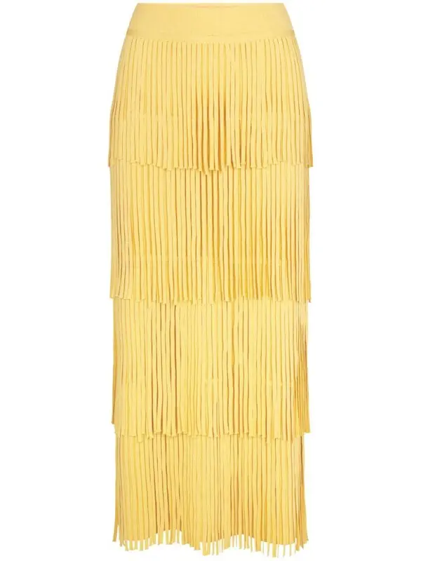SIMONMILLER Za Za Knit Fringe Maxi Skirt