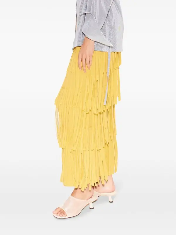 SIMONMILLER Za Za Knit Fringe Maxi Skirt