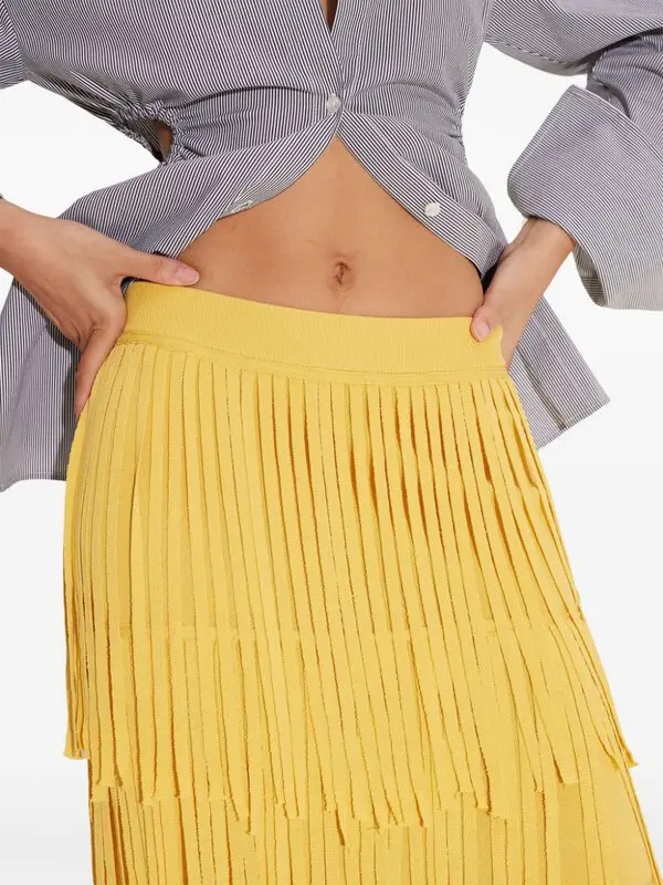 SIMONMILLER Za Za Knit Fringe Maxi Skirt