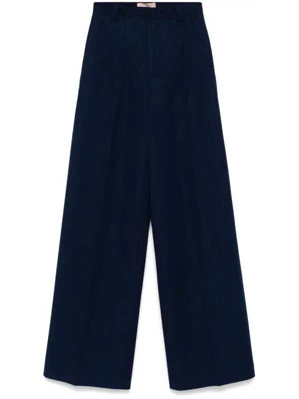 TWINSET Pinstripe Wide-leg Trousers