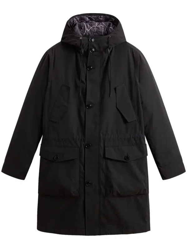 Woolrich Peach Parka Coat - Black