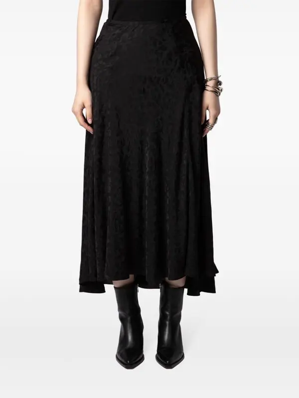 Zadig&Voltaire Jeanne Leopard Silk Skirt