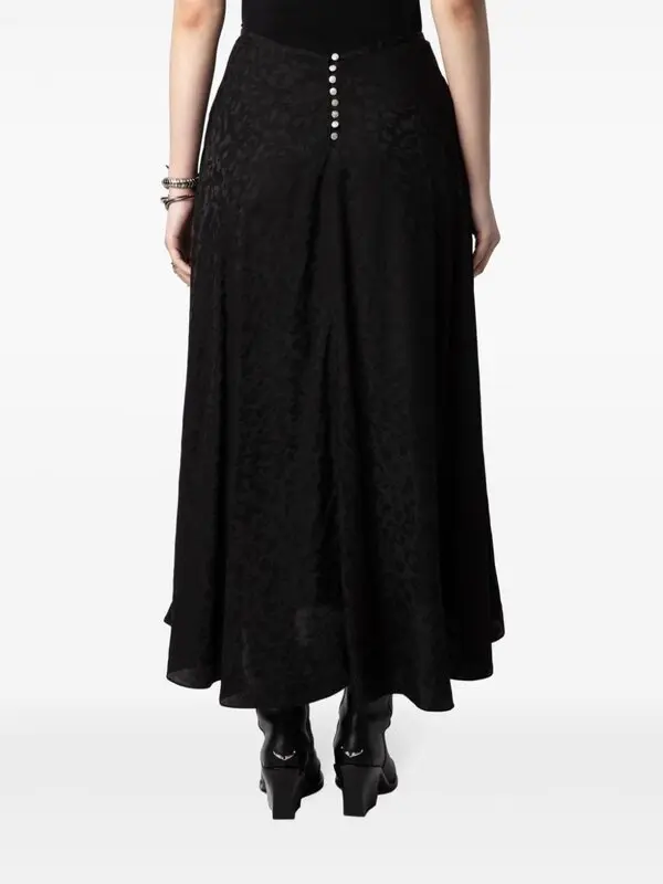 Zadig&Voltaire Jeanne Leopard Silk Skirt