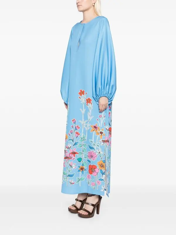 BAMBAH Hibiscus Tuscan Dress - Blue