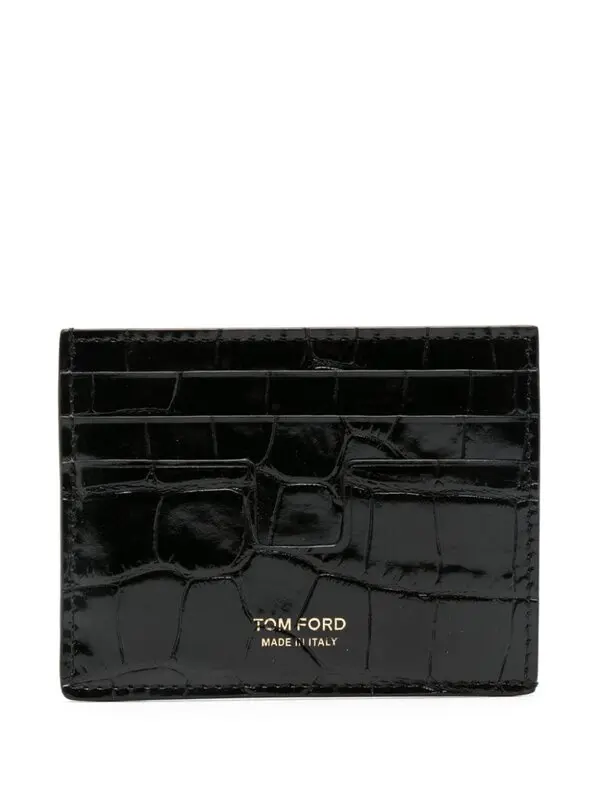 TOM FORD Crocodile-embossed Cardholder