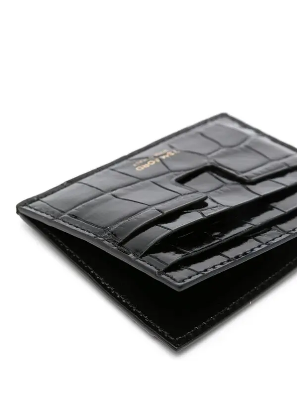 TOM FORD Crocodile-embossed Cardholder