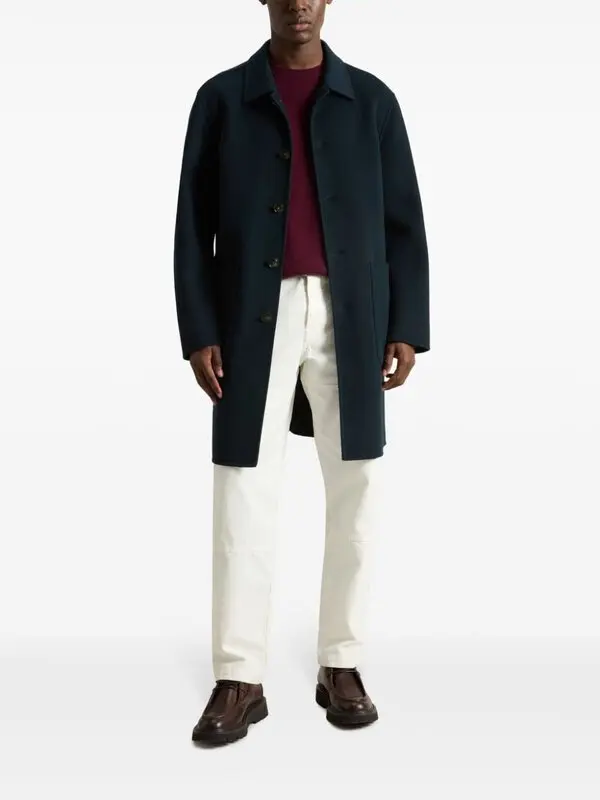 Woolrich Single-breasted Coat - Blue