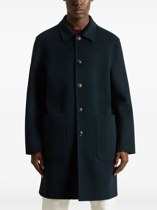 Woolrich Single-breasted Coat - Blue